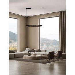 NOVA LUCE Pendelleuchte "LUNETTE", 8, &Oslash; 80cm H: 150cm, 1 Stk.schwarz, Esszimmer, Leuchten