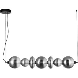 NOVA LUCE Pendelleuchte "BALLY", 7, H: 125cm, 1 Stk.schwarz, Esszimmer, Leuchten