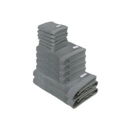 Handtuch Tom Tailor, B:50cm, grau, Obermaterial: 100% Baumwolle CO., Handt&uuml;cher, "Handtuch Color Bath 12er Pack"