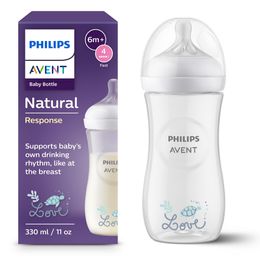 Philips Avent Baby Babyflasche "Natural Response Babyflasche", 330ml, transparent, Polypropylen (PP), Silikon, H:16,6cm, Trinkflaschen, 330 ml, ab