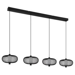 NOWA LED-Hängeleuchte "ASTARI", 1, Ø 22cm H: 150cm, 1 Stk., schwarz, Leuchten, Pendelleuchte, Hängelampe, Geflecht, Esstisch, Wohnbereich