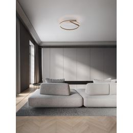 NOVA LUCE Deckenleuchte "TILIA", 1, &Oslash; 60cm H: 20cm, 1 Stk., beige, Wohnzimmer, Leuchten