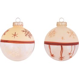 Weihnachtsbaumkugel "CBK500000A, Weihnachtsdeko, Christbaumschmuck, Christbaumkugeln Glas", 7cm, rot, KREBS GLAS LAUSCHA, Weihnachtsbaumkugeln, aus
