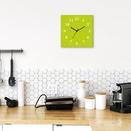 Wanduhr Artland, B:30cm H:30cm T:0,3cm, grün, Wohnzimmer, Wanduhren, "Uni Trendfarben", wahlweise mit Quarz- oder Funkuhrwerk, lautlos ohne