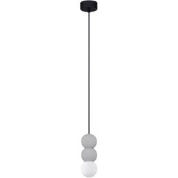 NOVA LUCE Pendelleuchte "ZERO", 1, Ø 8cm H: 115cm, 1 Stk.schwarz, grau, Esszimmer, Leuchten