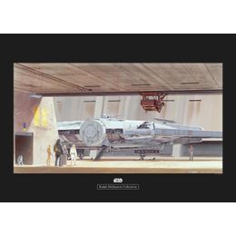 Komar Bild "Star Wars Classic RMQ Mos Eisley Hangar", B/H/T: 70cm x 50cm, Star Wars, 1 Stk., bunt, Wohnzimmer, Bilder, Wandbild zur Dekoration im