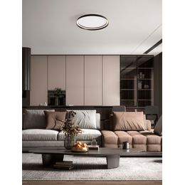 NOVA LUCE Deckenleuchte "ORMI", 1, &Oslash; 60cm H: 7cm, 1 Stk.schwarz, Wohnzimmer, Leuchten