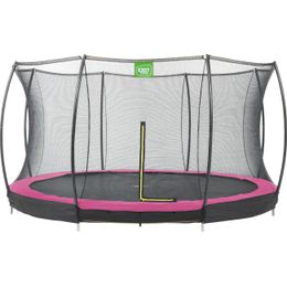 EXIT Kinder Bodentrampolin "Silhouette Ground", Ø 366cm, rosa, Trampoline, mit Sicherheitsnetz