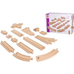 Eichhorn Kinder Schienenerweiterungs-Set "Gro&szlig;es Schienensortiment", braun, Holz, Spielzeugeisenbahn-Erweiterungen, FSC - sch&uuml;tzt Wald