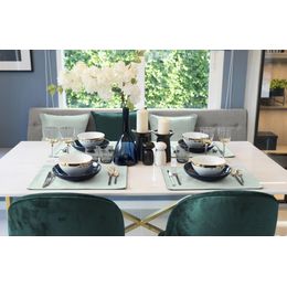 Platzset Adam, B:40cm L:50cm, blau, Obermaterial: 100% Baumwolle, Platzsets, "Little Parrot", GOTS organic,zertifiziert durch CERES 0242