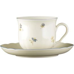 Seltmann Weiden Kombiservice "Geschirr-Set, Service Marie-Luise Streublume", 30 Stk.creme, bunt, Geschirr-Sets, Teller, Tasse, Untertasse, Made in