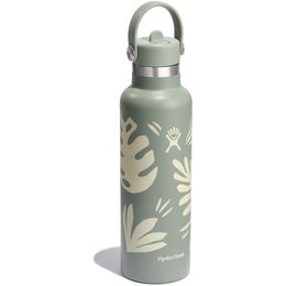 Hydro Flask Isolierflasche "21 Oz Std. Flex Straw Cap", 621mlbotanical bliss agave, Trinkflaschen, TempShield️ doppelwandige Vakuumisolierung