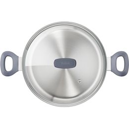 Tefal Kochtopf "Daily Cook", &Oslash; 20cm + H&ouml;he 11cm, silber, T&ouml;pfe, 20 cm, Ausgie&szlig;hilfe, Messmarkierungen, Induktion, backofenfest
