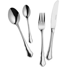 Mulex Besteck-Set "Chippendale", 60 Stk., silber, Essbesteck-Sets, hochglanzpoliert
