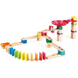 HAPE Baby Kugelbahn "Zweispurige Murmelbahn mit Domino", bunt, Holz, Kunststoff, Kugelbahnen