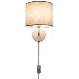 Paco Home Wandleuchte "Luca Pillar", H: 26,5cm, wei&szlig;, Wohnzimmer, Leuchten, Wandleuchte Mit Schirm Innen Wohnzimmer Modern Einfarbig Lampenschirm