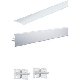 Paulmann LED-Streifen "Duo Profil Set 100 cm inkl. Clips und Diffusor", Gesamtlänge 1m, grau, Küche, Lichterketten