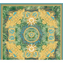 Versace Vliestapete "Wallpaper Versace 5 Design", B/L: 0,7mm x 10,05mm, Rollen:, blau, Wohnzimmer, Tapeten, Dschungel auffallende Fliesen-Tapete