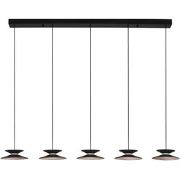 NOVA LUCE Pendelleuchte "MORFI", 5, H: 161cm, 1 Stk.schwarz, gold, Esszimmer, Leuchten