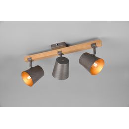 Trio LEUCHTEN Deckenstrahler "Bell", 3, H: 23,2cm, 1 Stk., grau, Küche, Leuchten, Spot 3-flammig zur Wand- und Deckenmontage / Leuchtmittel frei