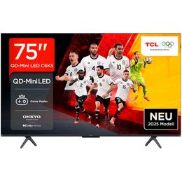 TCL Mini-LED-Fernseher "75C61KSX2", 75, schwarz, Fernseher, 4K HDR, AiPQ, Game Master, Smart TV, Apple TV, Multi-HDR, Dolby Vision