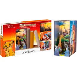 Revell Kinder 3D-Puzzle "Book Nook, Tiny Adventures Disney K&ouml;nig der L&ouml;wen", bunt, Holz, B:18cm H:23cm T:11cm, Puzzles, Buchst&uuml;tze; mit
