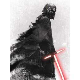 Komar Bild "Star Wars EP9 Kylo Vader Shadow", B/H/T: 30cm x 40cm, Star Wars, 1 Stk., bunt, Wohnzimmer, Bilder, Wandbild zur Dekoration im