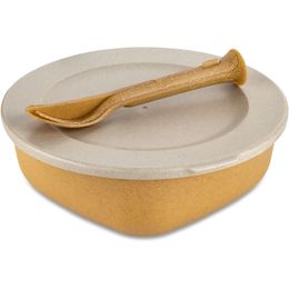 Koziol Lunchbox "CONNECT BOX READY", B:21cm H:7cm, beige, Lebensmittelaufbewahrungsbehälter, biozirkulärem