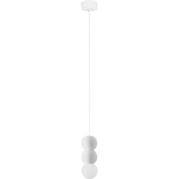 NOVA LUCE Pendelleuchte "ZERO", 1, Ø 8cm H: 115cm, 1 Stk.weiß, Esszimmer, Leuchten