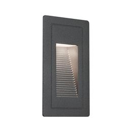 LED Au&szlig;en-Wandleuchte Paulmann, B:10,3cm H:6,2cm T:5,8cm, schwarz, Leuchten, "HighIP44 eckig 103x58mm 3000K 4W 30lm 230V Schwarz Aluminium"