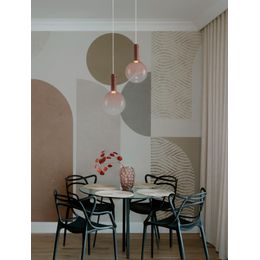 NOVA LUCE Pendelleuchte "NOSTOS", 1, &Oslash; 25cm H: 170cm, 1 Stk., rosa, Esszimmer, Leuchten