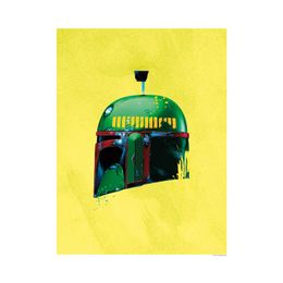 Komar Bild "Star Wars Classic Helmets Boba Fett", B/H/T: 40cm x 50cm, Star Wars, 1 Stk., bunt, Wohnzimmer, Bilder, Wandbild zur Dekoration im