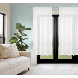 Gardine Home Wohnideen, B:140cm H:245cm, wei&szlig;, Voile, Obermaterial: 100% Polyester, Gardinen, "DOLLY", transparent