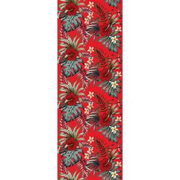 queence Vinyltapete "Johanna", B/L: 0,9m x 2,5m, Rollen: 1, rot, Tapeten, 90x250cm, selbstklebend, kinderleichte Anbringung,, Sticker