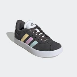 Mädchen Sneaker "VL COURT 3.0", adidas Sportswear, Gr. 33, lila, Leder, Synthetik, Schuhe, inspiriert vom Design des adidas samba
