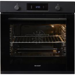 Sharp Einbaubackofen "K-70P19BNH-EU", B:59,5cm H:59,5cm T:57,5cm, schwarz, Backöfen, Großflächengrill mit Ventilator