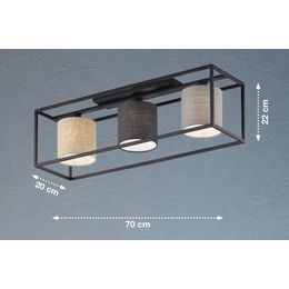 Fischer und Honsel Deckenleuchte "Isko", 3, 1 Stk., braun, FISCHER & HONSEL, Wohnzimmer, Leuchten