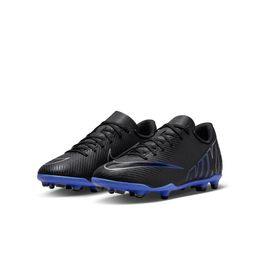 Nike Damen Fußballschuh "JR Mercurial Vapor 15 Club FG/MG", Gr. 38, schwarz, Leder, Synthetik, Schuhe, für Rasen- und Kunstrasenplätze