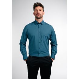 Eterna Herren Langarmhemd "MODERN FIT", blau, Gr. 44, Popeline, 100% cotton, Hemden, NON IRON (bügelfrei)