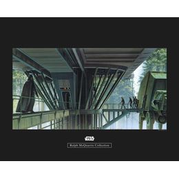 Komar Bild "Star Wars Classic RMQ Endor Dock", B/H/T: 50cm x 40cm, Star Wars, 1 Stk., bunt, Wohnzimmer, Bilder, Wandbild zur Dekoration im
