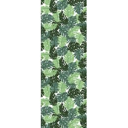 queence Vinyltapete "Monstera", B/L: 0,9mm x 2,5mm, bunt, Tapeten, 90x250cm, selbstklebend, kinderleichte Anbringung,, Sticker