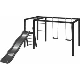 Plus Kinder Schaukelkombination "Daylife - Modell 3", schwarz, Massivholz, B:198cm H:217cm L:340cm, Schaukeln, Made in Europe