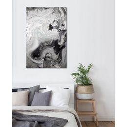 Acrylglasbild queence, B:60cm H:90cm T:2,4cm, silber, Acrylglas, Bilder, "Abstrakte Kunst", in Marmor-Optik