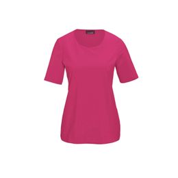 GOLDNER Damen Langarm-Poloshirt "Kurzgr&ouml;&szlig;e Gepflegtes Shirt in formstabiler Ware", pink, Gr. 22, Obermaterial: 82% Polyester PES. 18% Elasthan EL.,