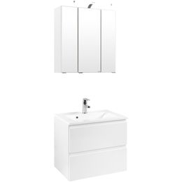 Badm&ouml;bel-Set Welltime, wei&szlig;, Kastenm&ouml;bel-Sets, "Cardiff", Breite 60 cm, griffloses Design