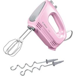 Bosch Handmixer "CleverMixx MFQ2210K, Edelst. Rührbesen/Knethaken, 4 Stufen, rosa", B:20cm H:15,3cm T:7,3cm, pink, Mixer, Turbotaste, leichtes
