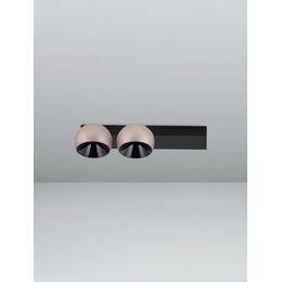 NOVA LUCE Wandleuchte "LUSA", 2, &Oslash; 10cm H: 14cm, 1 Stk., beige, Wohnzimmer, Leuchten