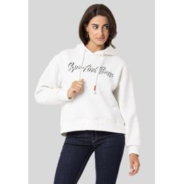 Cipo & Baxx CIPO & BAXX Damen Sweatshirt "SWEATSHIRT", beige, Basic, Gr. XL, bedruckt, 70% Baumwolle, 30% Polyester, Sweatshirts, ein sportlich-l&auml;ssiges