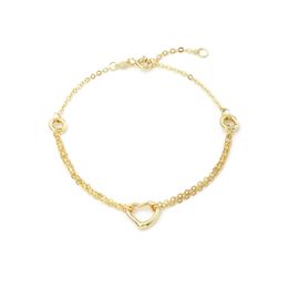 Amor Damen Goldarmband "Herz", 19cm, Gelbgold 375, gold, Gelbgold 375, Armb&auml;nder