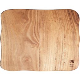 AIDA RAW Schneidebrett "RAW Teak", B/H/L: 30cm x 2cm x 40cm, braun, Schneidebretter, organische Form, jedes St&uuml;ckein Unikat